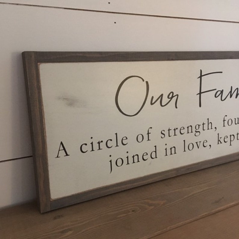 OUR FAMILY Sign 8x24 Distressed Shabby Chic - Etsy