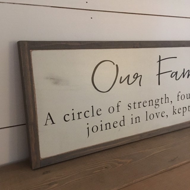 OUR FAMILY Sign 8x24 Distressed Shabby Chic | Etsy
