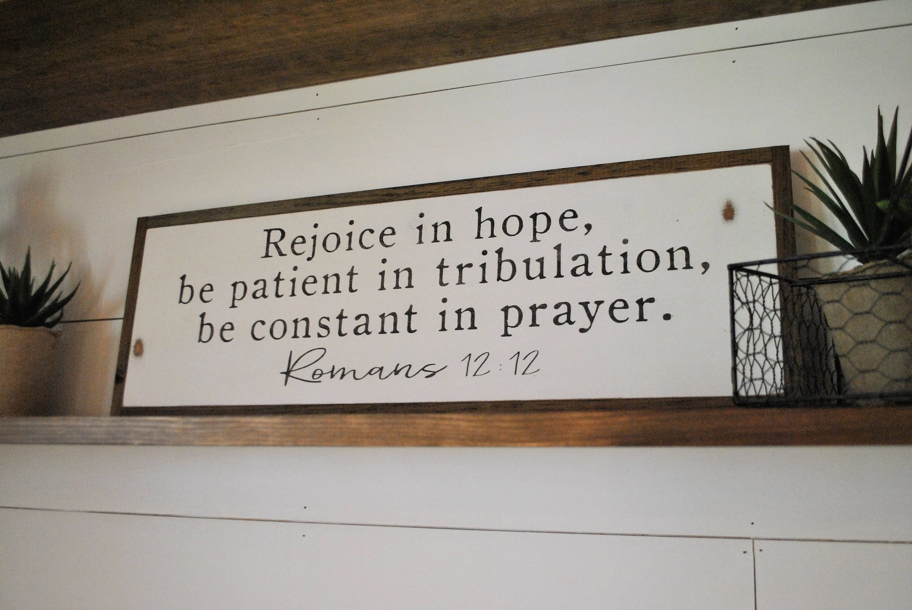 REJOICE Be Patient Be Constant 8x24 Sign - Etsy