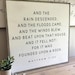 FOUNDED UPON a ROCK - Wooden Framed Sign | Painted Wall Plaque | Shabby ...