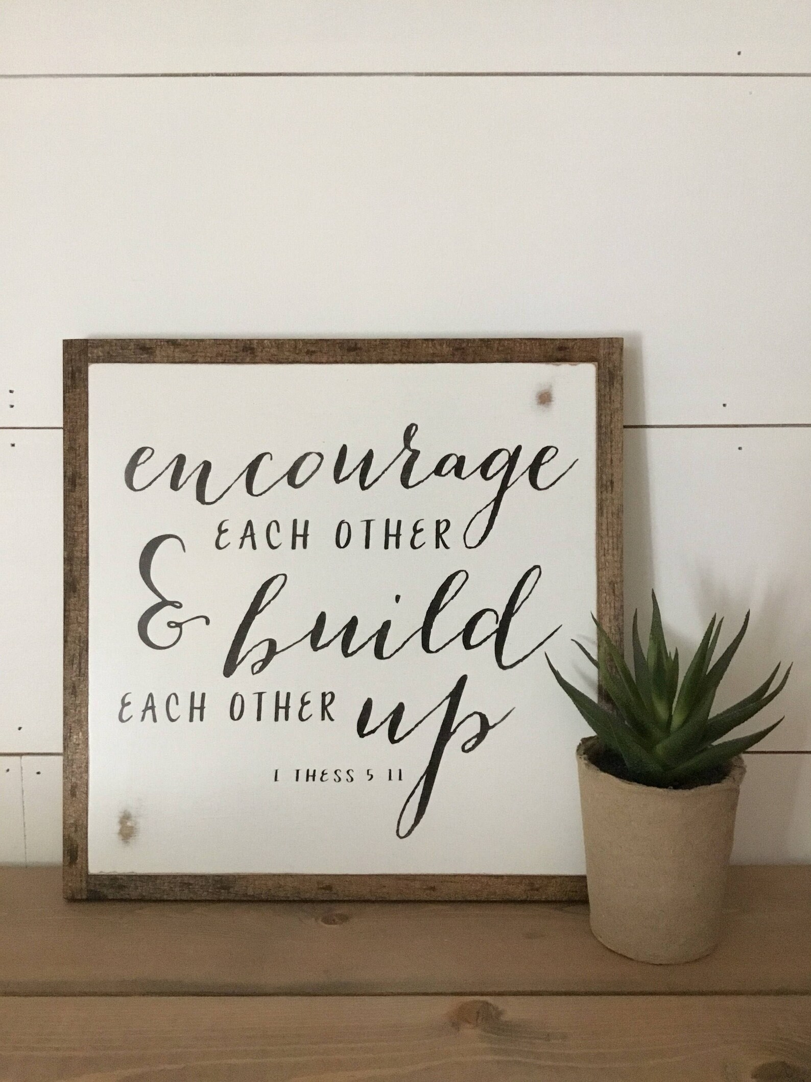 ENCOURAGE 1'X1' Sign Distressed Wooden Sign - Etsy
