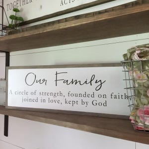 OUR FAMILY - Framed Wood Sign | Living Room Sign | Farmhouse Inspired ...