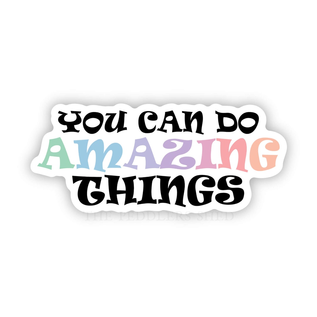 AMAZING THINGS Vinyl Sticker Water Bottle Sticker, Laptop Decal ...
