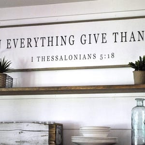 IN EVERYTHING Give Thanks - Framed Wood Sign | Wood Signs | Painted ...