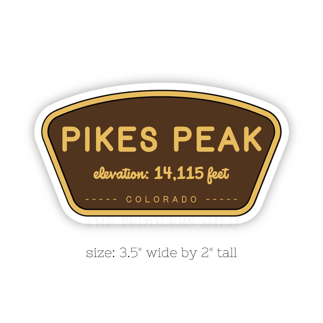 PIKES PEAK Colorado Vinyl Sticker Laptop Decal, Water Bottle Sticker ...