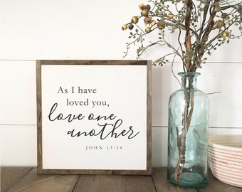 Love One Another Sign Approximately 24x6x1 - Etsy