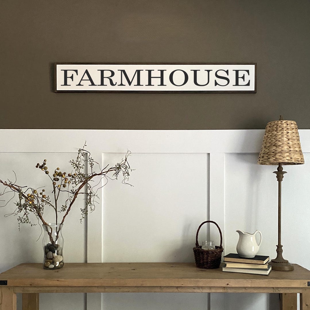 FARMHOUSE SIGN 7" X 44" Wooden Sign | Farmhouse Décor | Shabby Chic ...