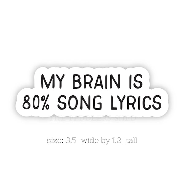 Lyrics Sticker - Etsy