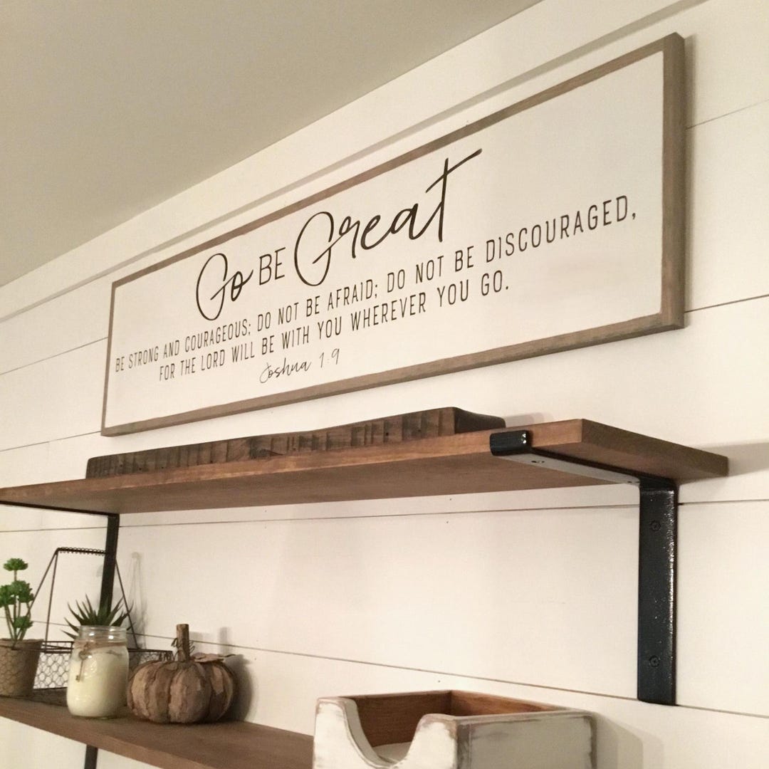 GO BE GREAT Wooden Sign | Family Room Sign | Painted Wood Signs ...