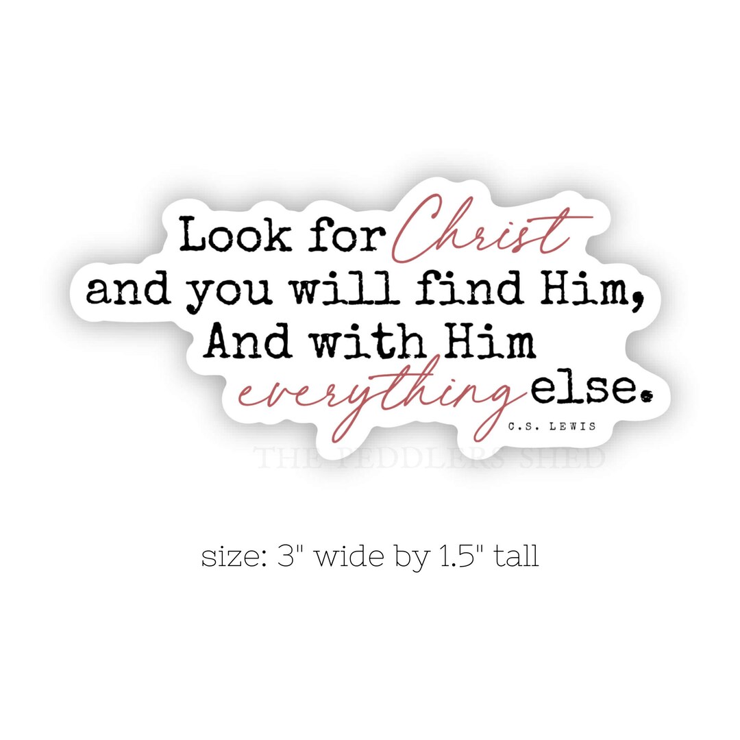 LOOK FOR CHRIST Vinyl Sticker Farmhouse Style Laptop, Journal, Water ...