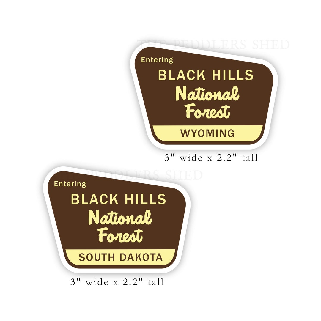 BLACK HILLS National Forest Vinyl Sticker Laptop Decal, Water Bottle ...