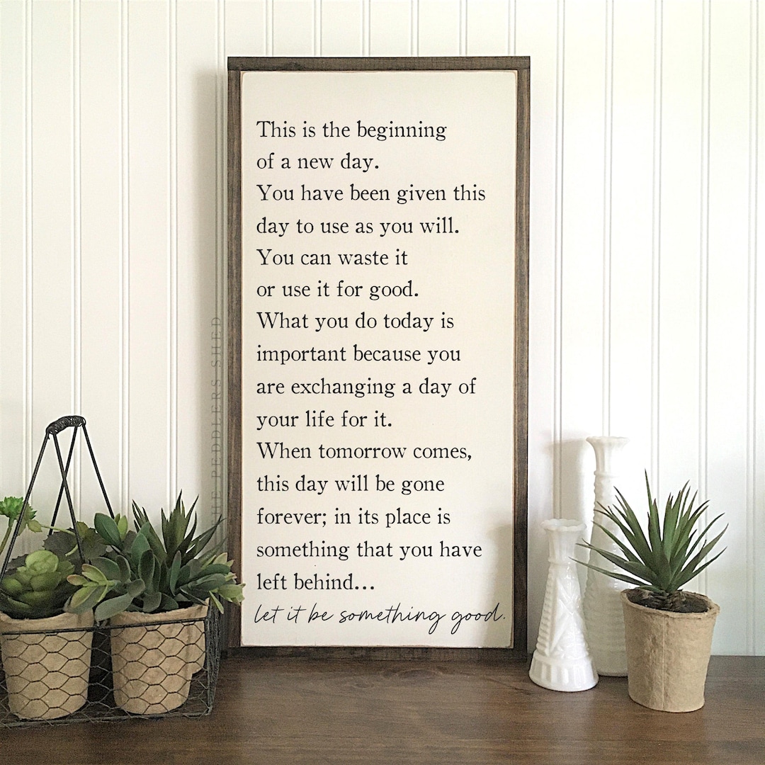 A NEW DAY 12"x23" - Wooden Framed Sign | Heartsill Wilson ...