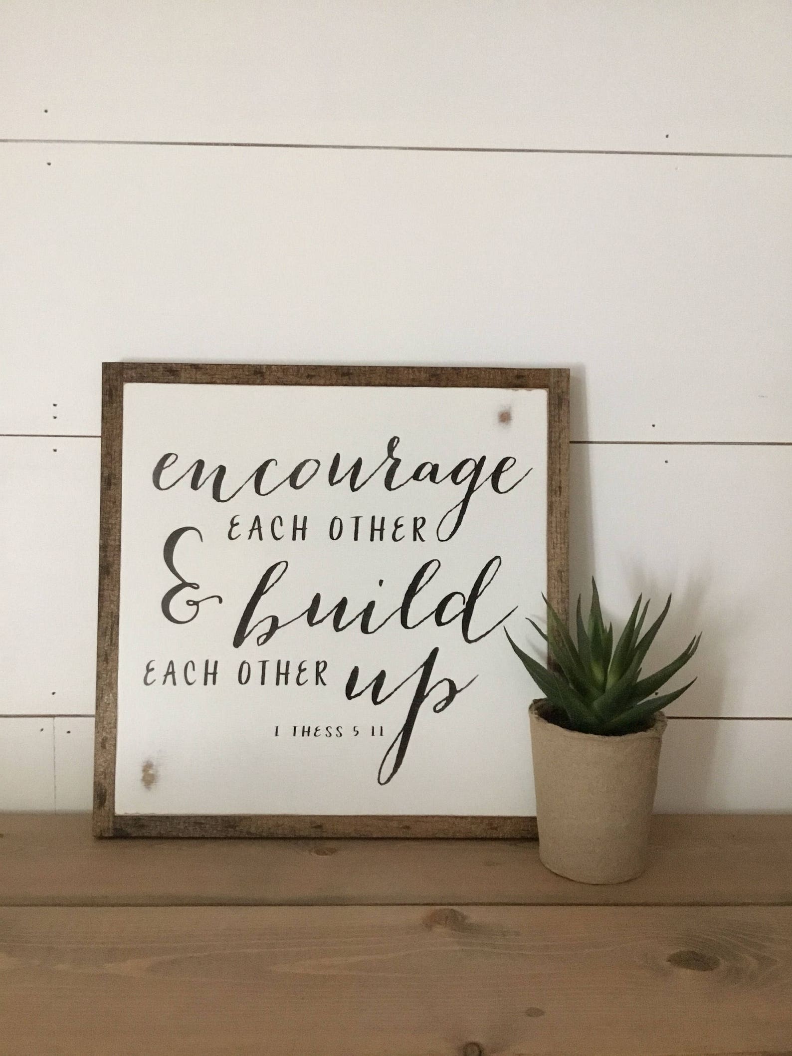 ENCOURAGE 1'X1' Sign Distressed Wooden Sign - Etsy