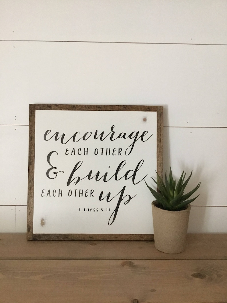 ENCOURAGE 1'X1' Sign Distressed Wooden Sign - Etsy