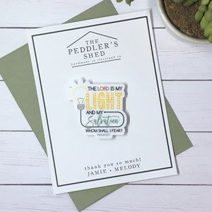 LIGHT AND SALVATION Vinyl Sticker Psalm 27:1 Sticker, Laptop Decal ...