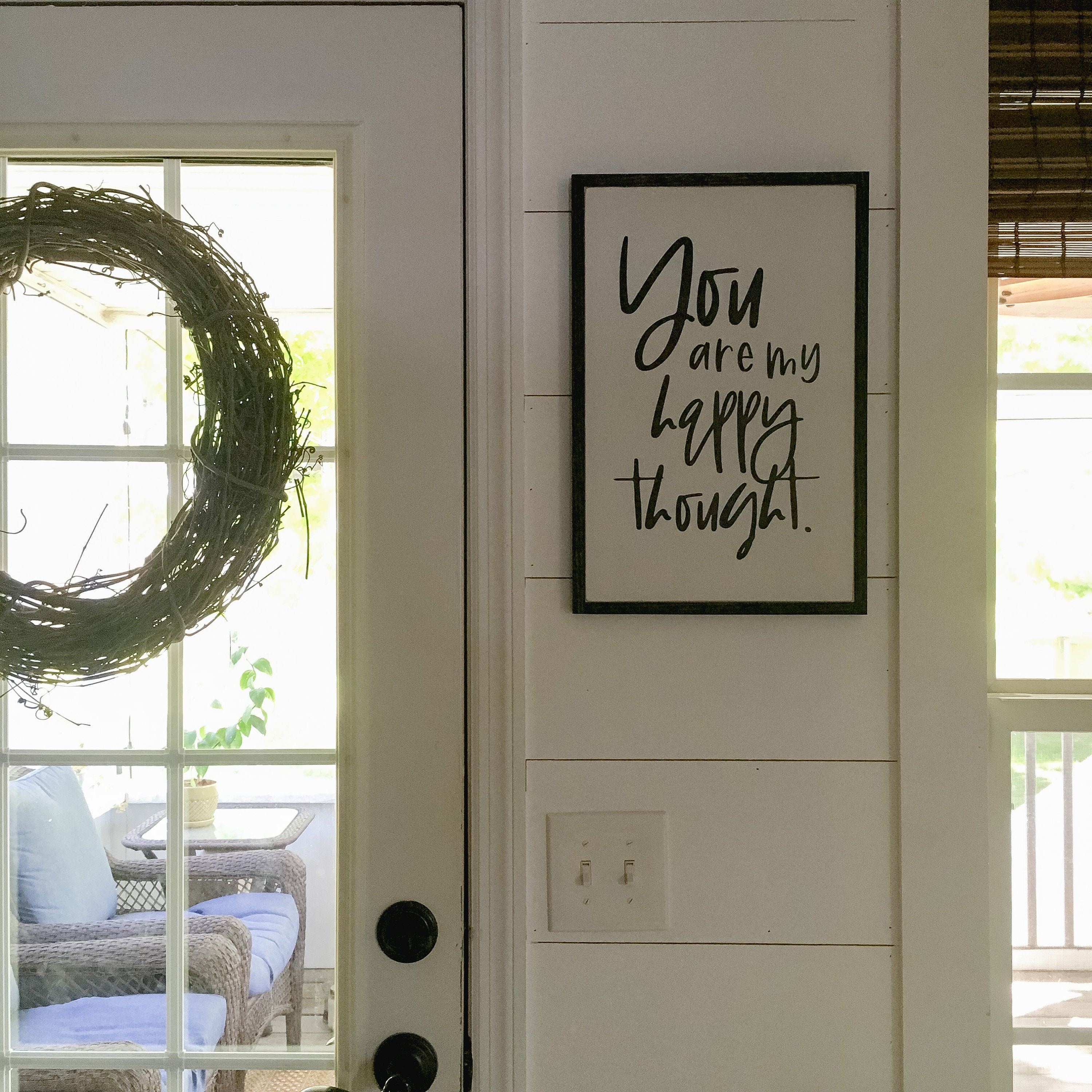 You Are MY HAPPY THOUGHT Sign 18x12 Distressed - Etsy