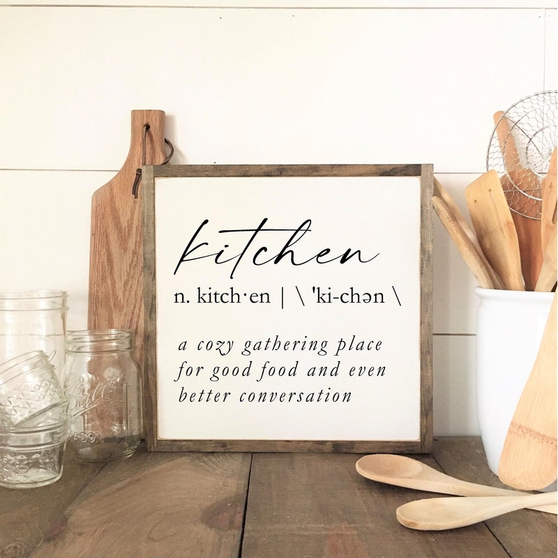 Wooden Kitchen Sign - Etsy
