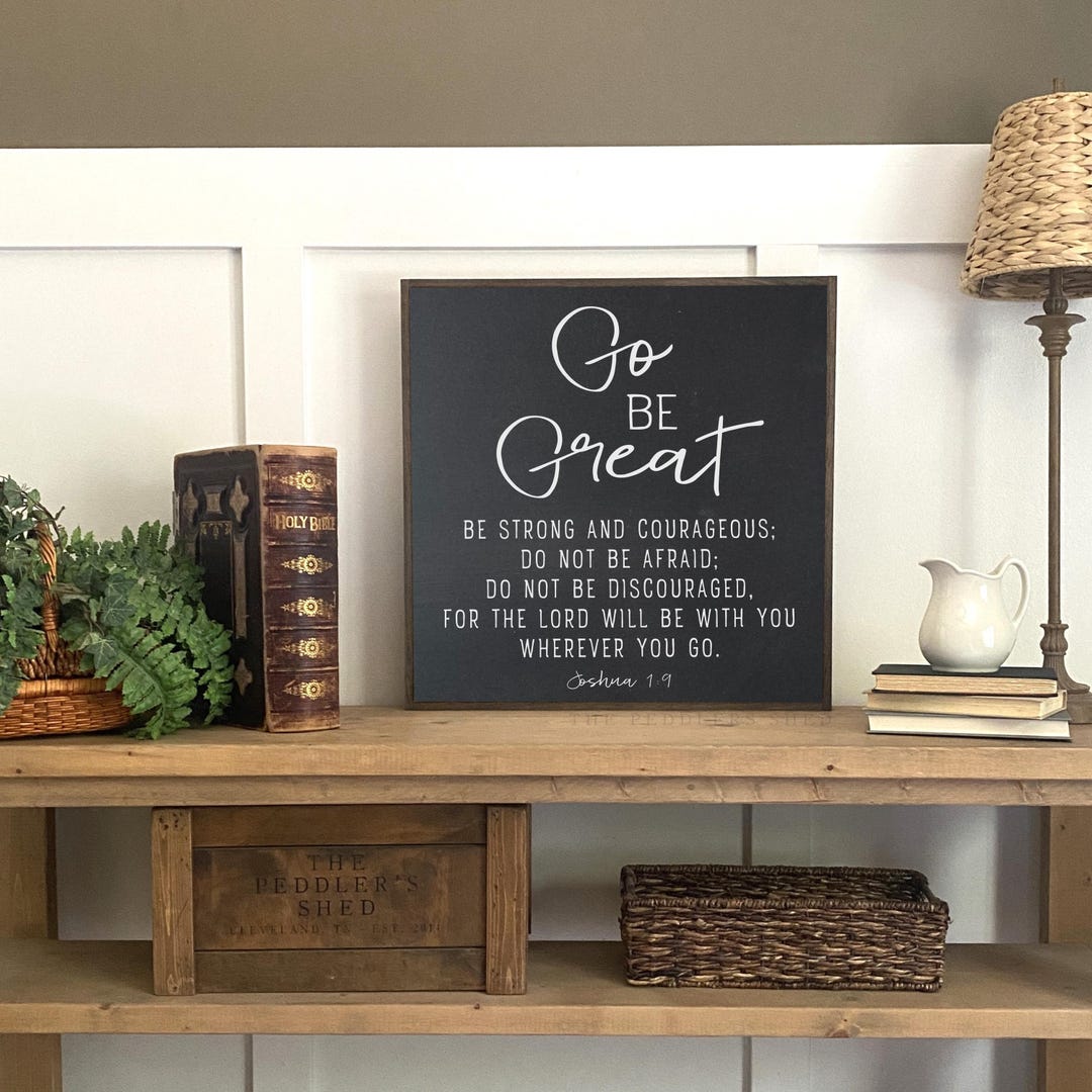 GO BE GREAT Wooden Sign | Family Room Sign | Painted Wood Signs ...