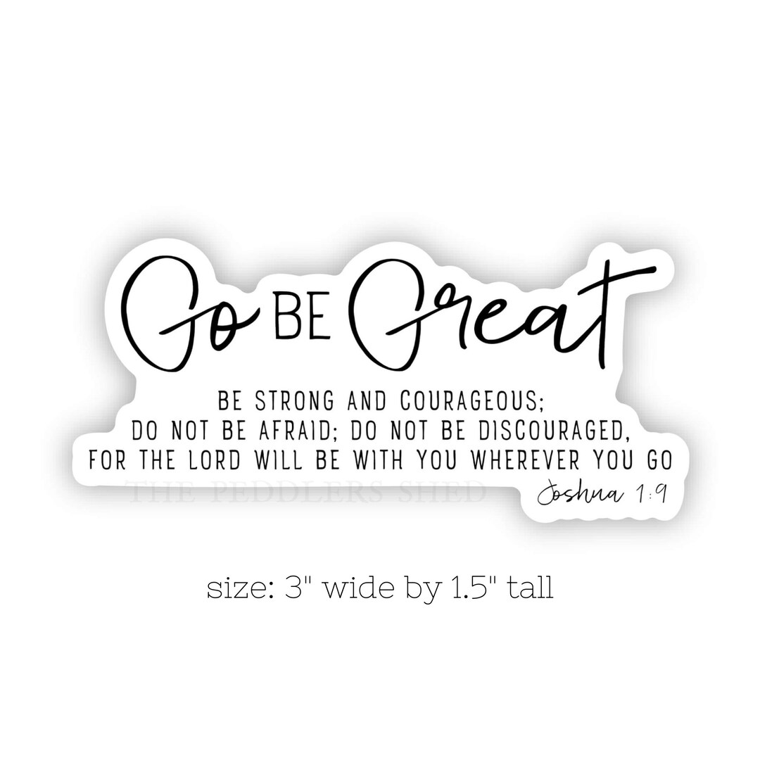 GO BE GREAT Vinyl Sticker | Laptop Decal, Journal Sticker, Water Bottle ...