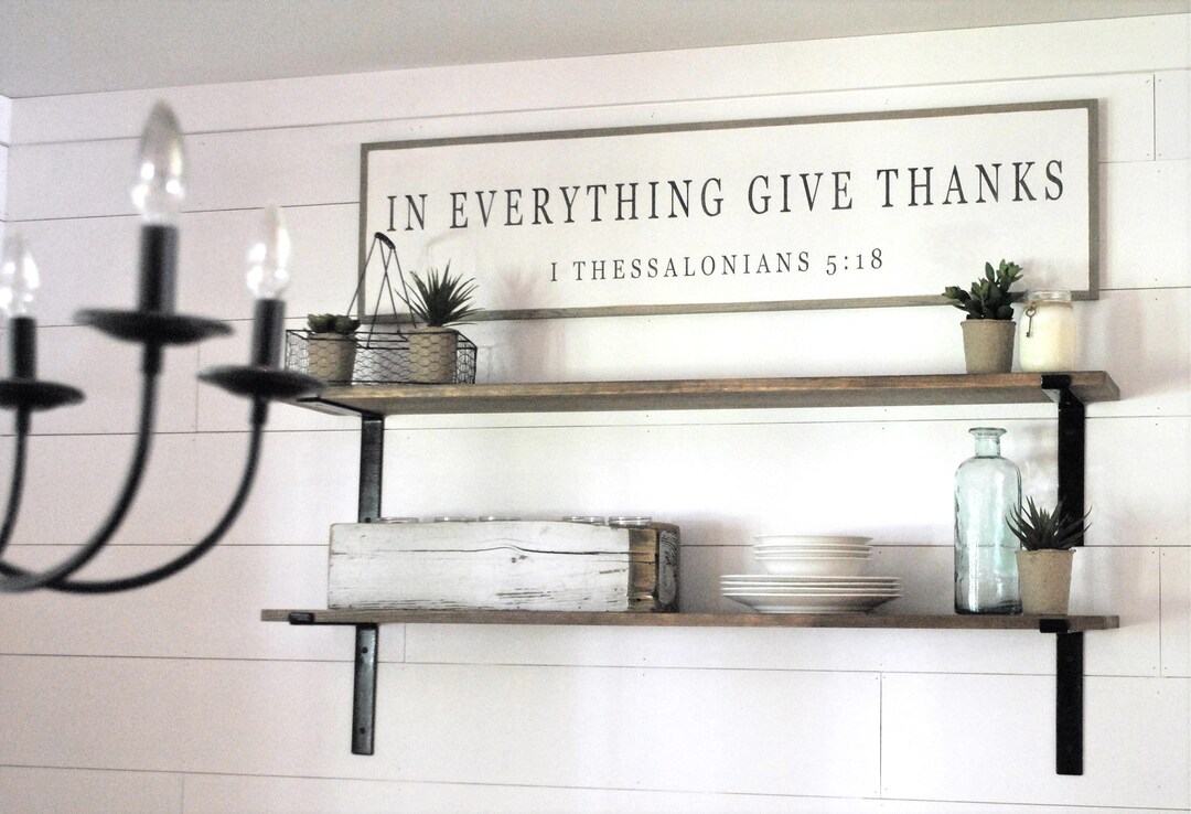 IN EVERYTHING Give Thanks - Framed Wood Sign | Wood Signs | Painted ...