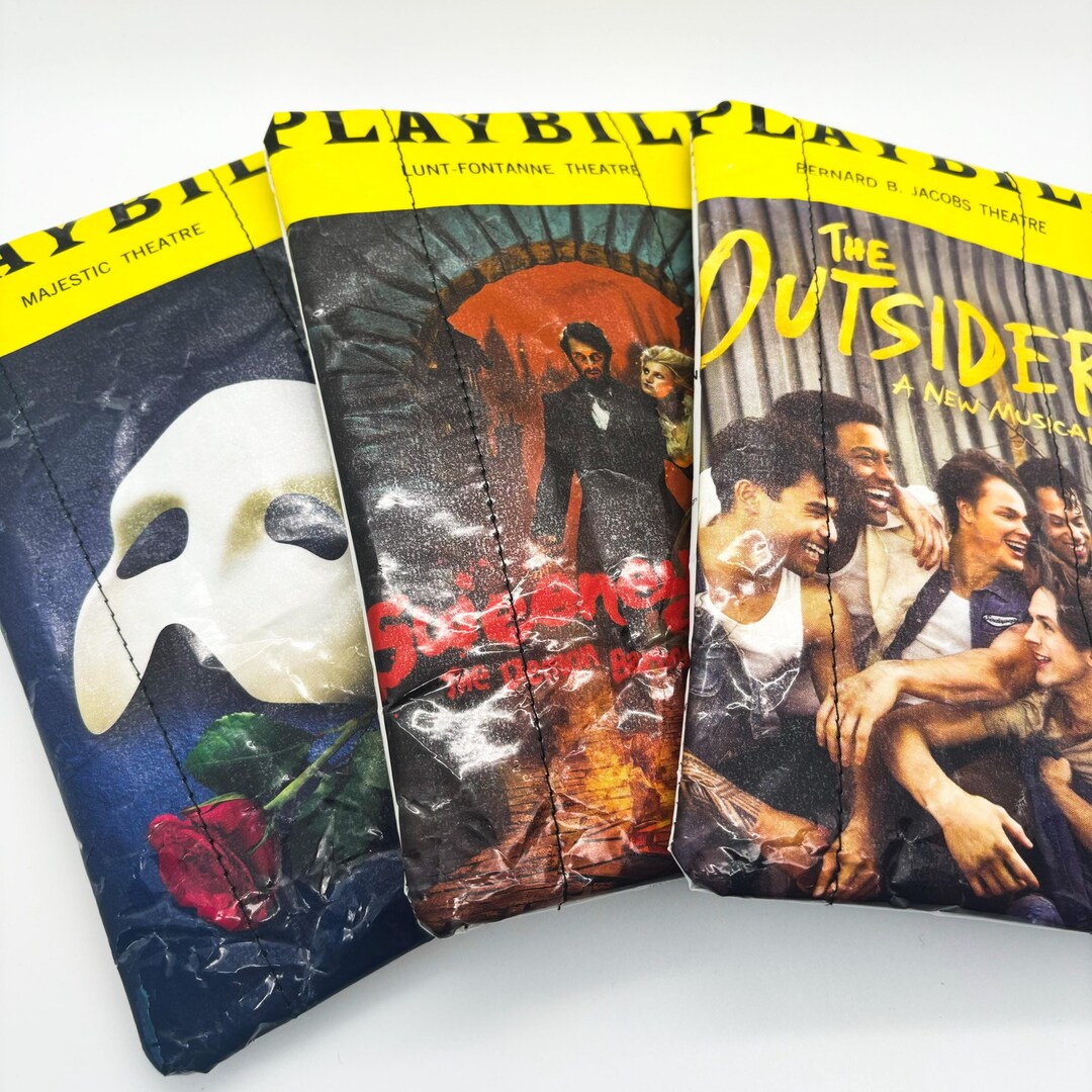 Broadway Playbill Musical Theater / Play Holiday Pouch Wristlet Pencil ...