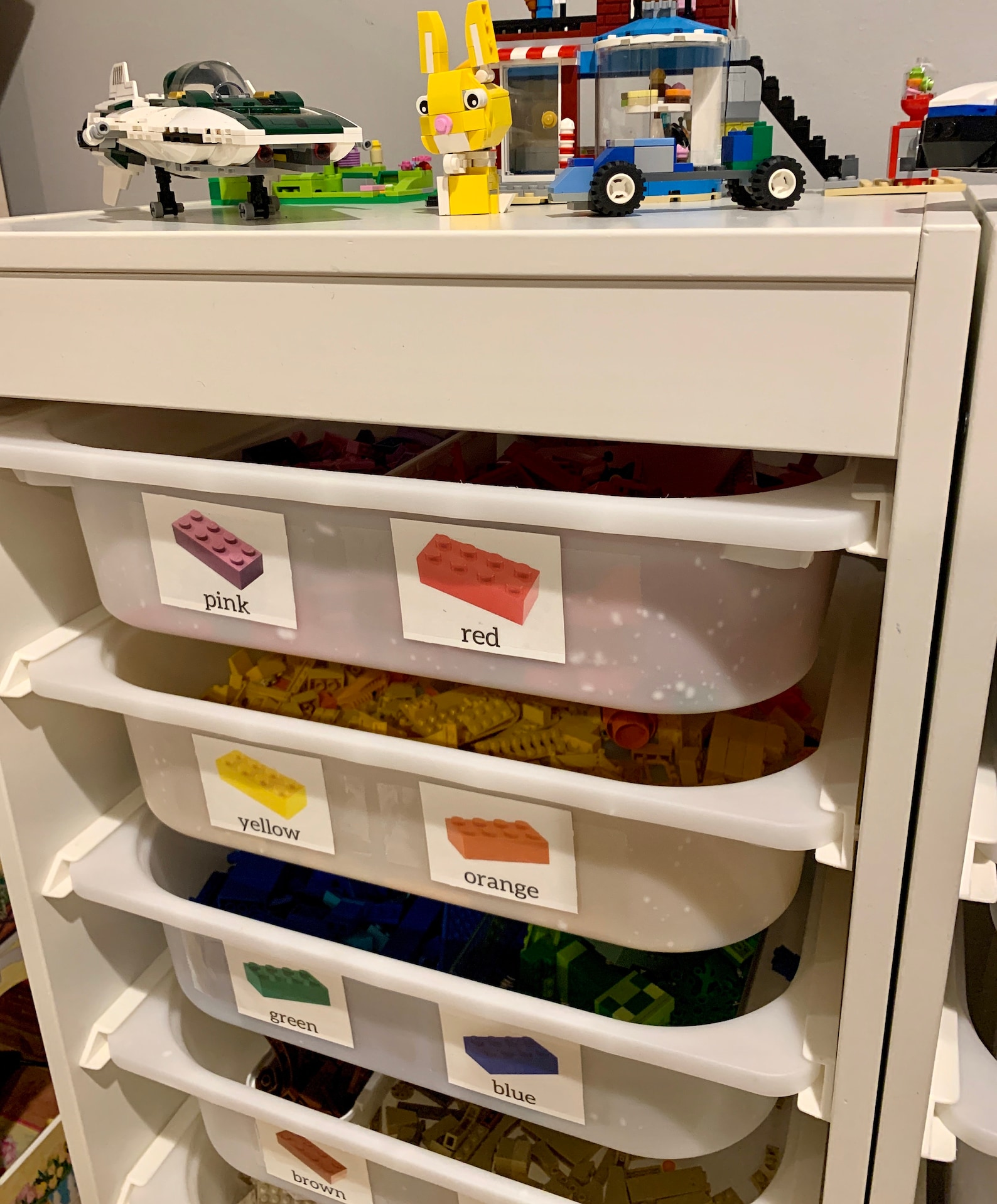 Building Bricks Organization Labels | Color & Shape Sorting (digital ...