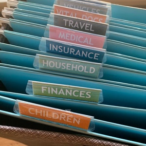 Printable Tickler File Tabs | Home Filing System (digital Download) - Etsy