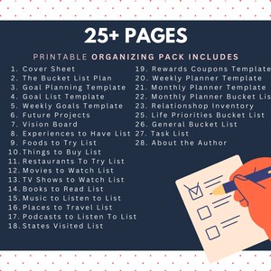 Ultimate Bucket List Templates Printable Bundle: Organize Your Dreams ...