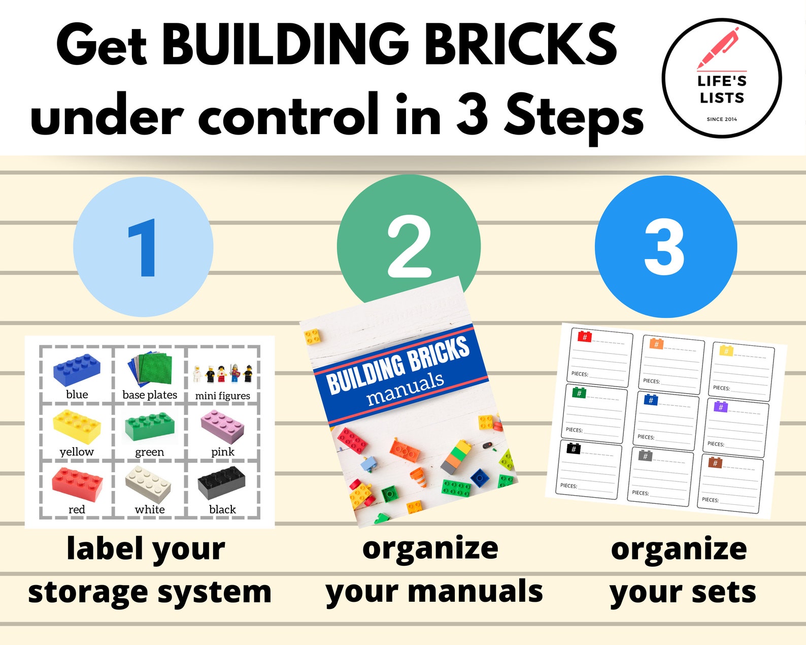 Building Bricks Organization System Printable Labels Toy - Etsy