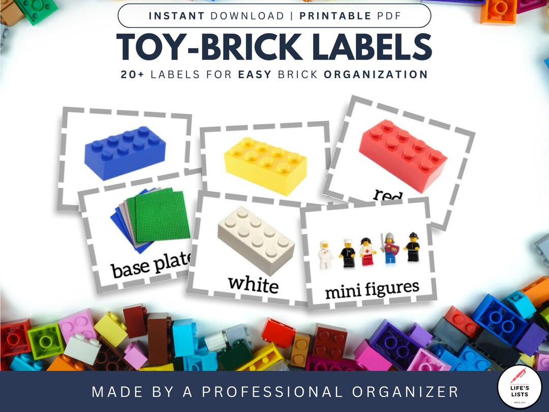 Building Bricks Organization System Printable Labels Summer 2023 Toy ...