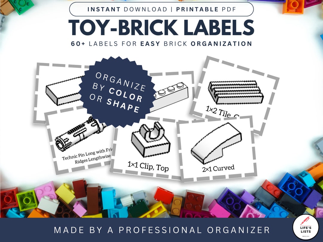 Building Bricks Organization System | Printable Labels | Spring 2024 ...