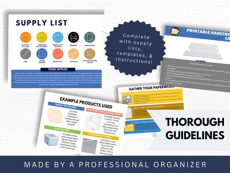 College Filing System DIY Printable College Organizing System File ...