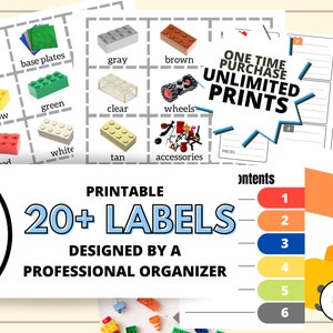 Building Bricks Organization System Printable Labels - Etsy