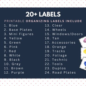 Building Bricks Organization System Printable Labels - Etsy