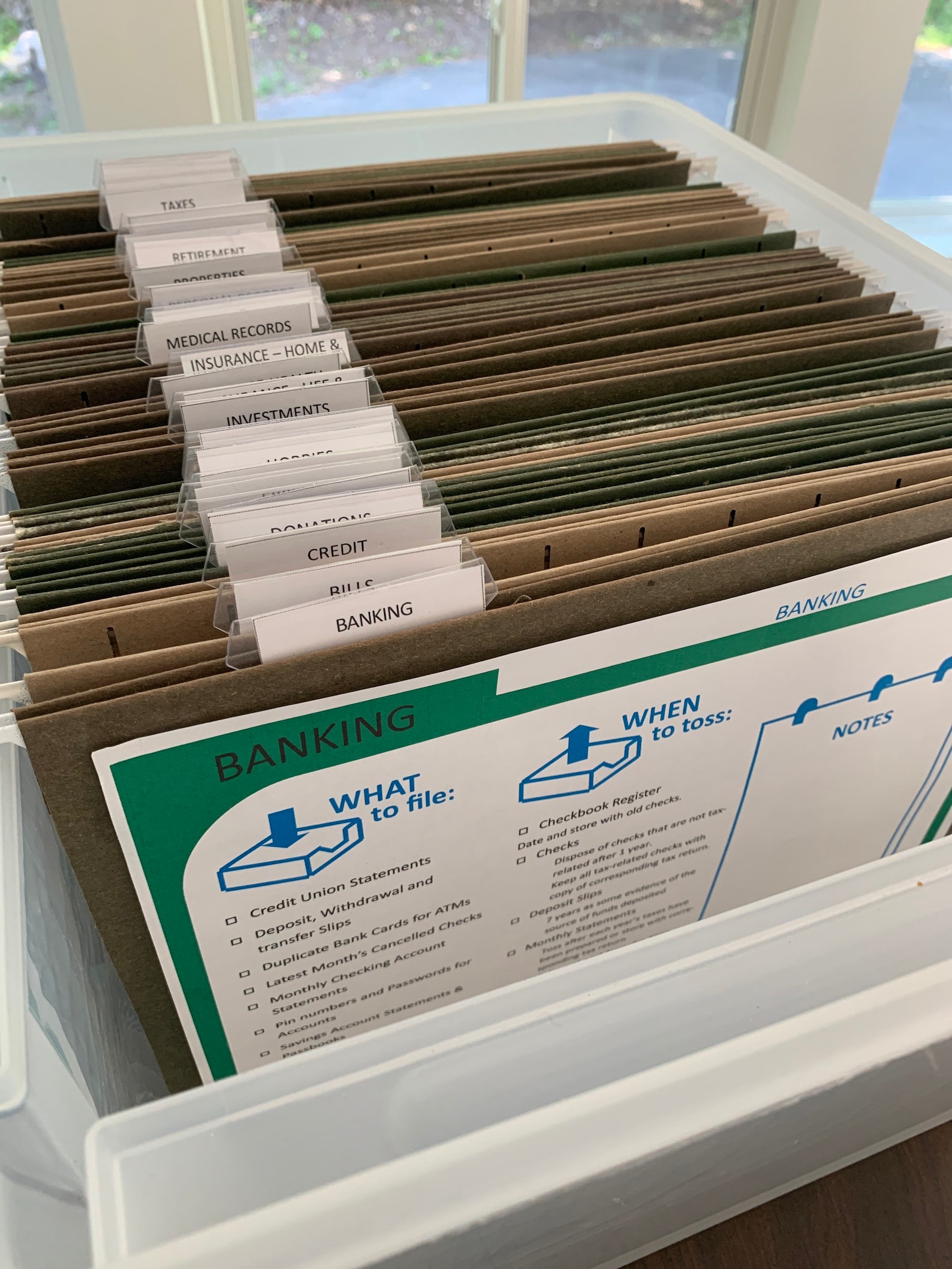 Printable Instant Home Filing System 27 File Cards/index - Etsy