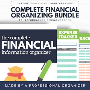 The Complete Financial Information Organizer | Expense Tracker | Budget ...