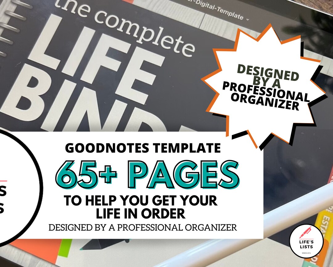 Life Binder Goodnotes Digital Planner Home Management - Etsy