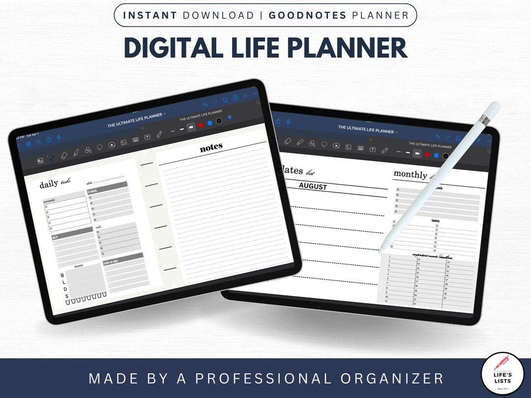 Goodnotes Life Planner, Task & Project List (digital Download) - Etsy