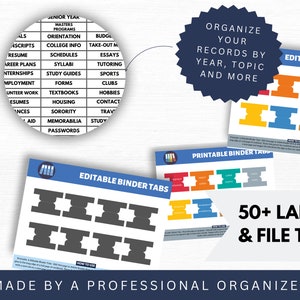 College Filing System DIY Printable | College Organizing System | File ...