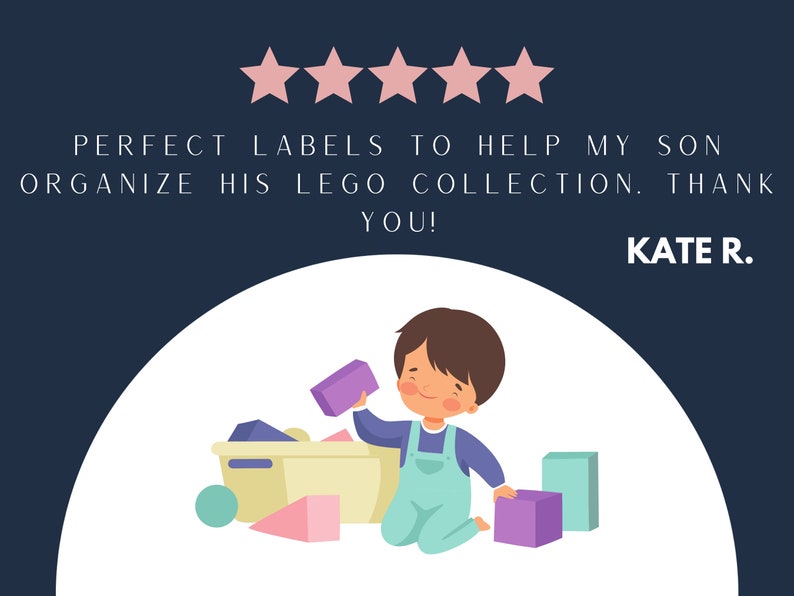 Building Bricks Labels | Toy Organization by Color & Shape (digital ...