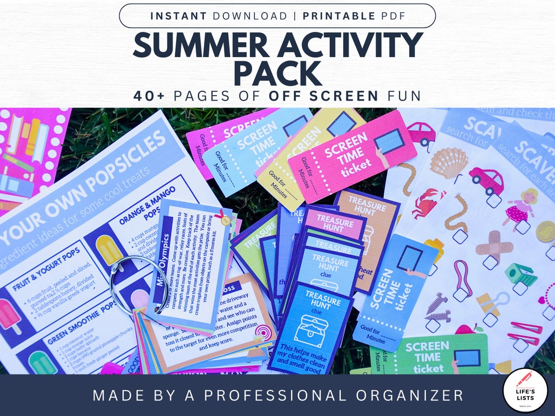 Summer Activity Bundle | Kids Printable Games, Scavenger Hunts (PDF) - Etsy