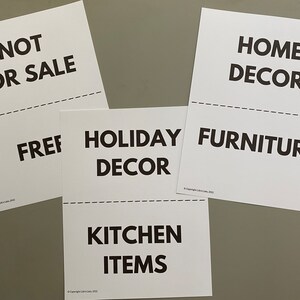 Yard Sale Planner Fillable Printable Yard Sale Template - Etsy