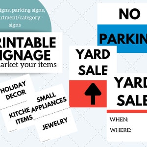 Yard Sale Planner Fillable Printable Yard Sale Template - Etsy