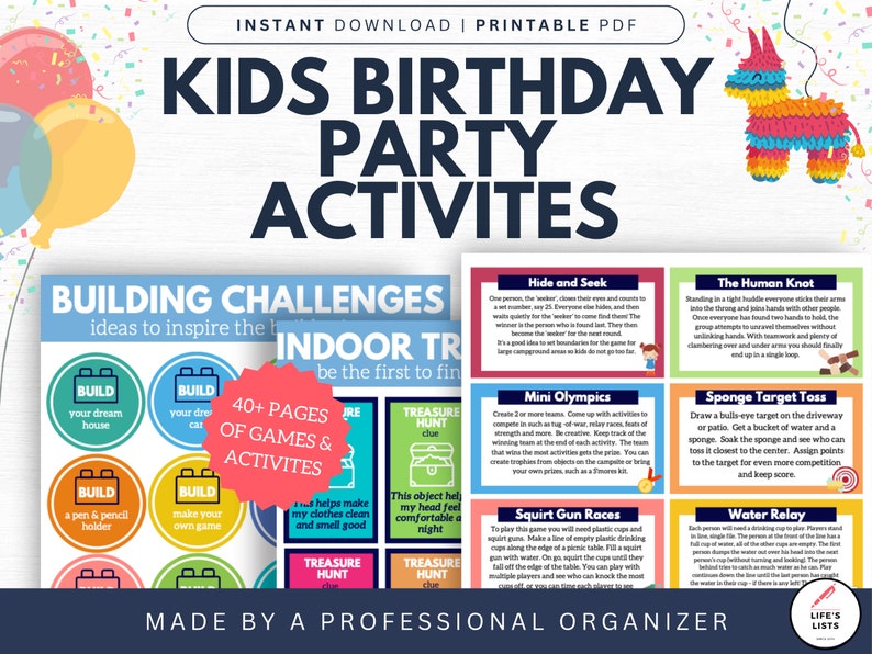 Kids Birthday Party Bundle | Fun Birthday Party Activities for Kids ...