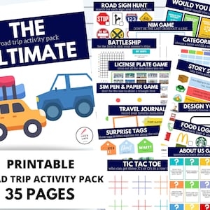 Road Trip Activity Pack Printable Kids Activities Lifes - Etsy