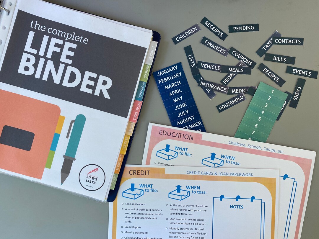 Paper Organization Bundle File System Bundle Paper - Etsy