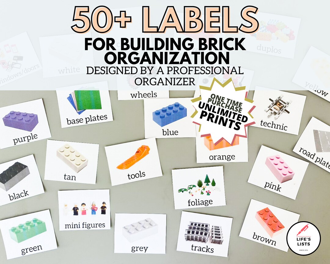 Building Bricks Organization System Printable Labels - Etsy