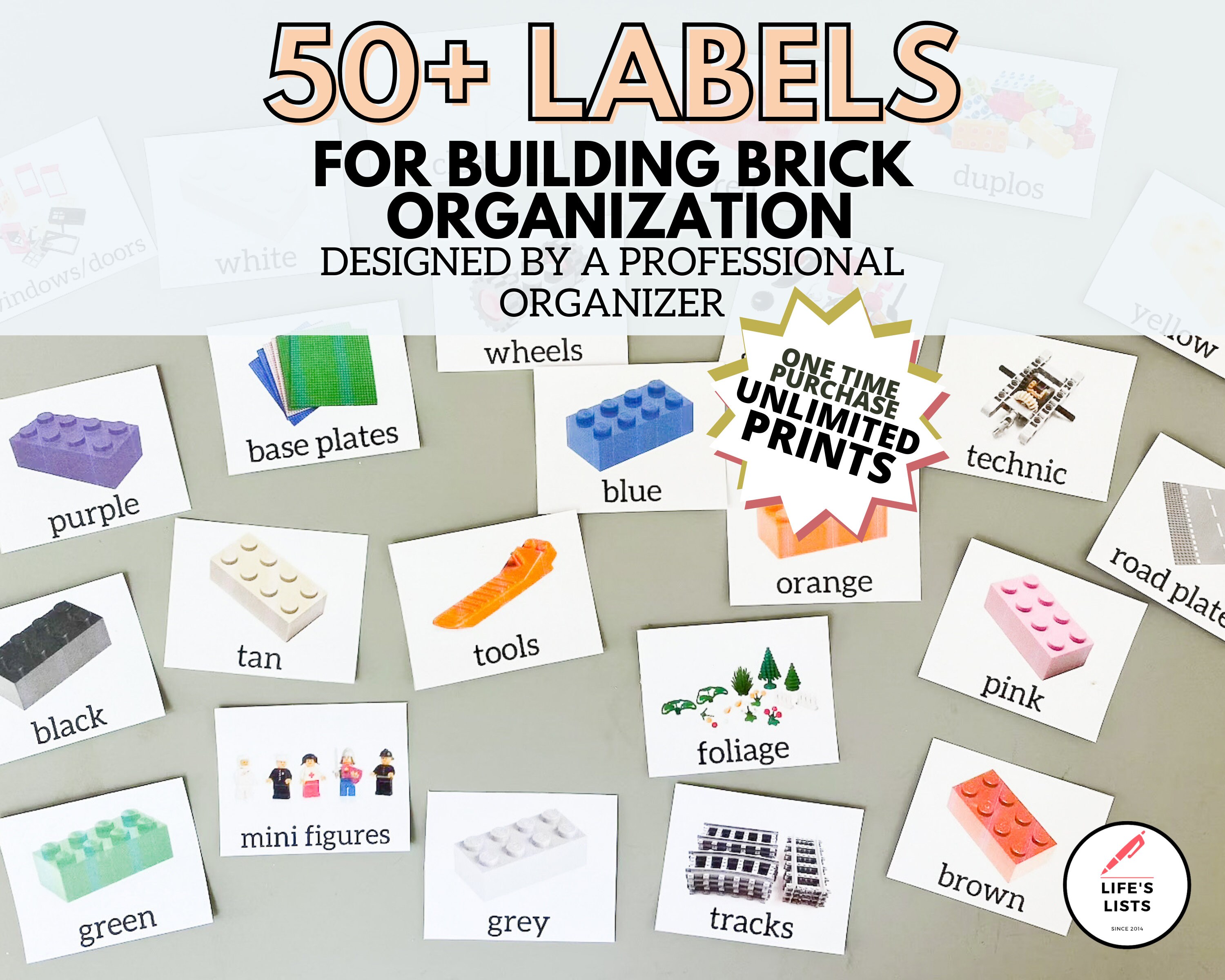 Building Bricks Organization System Printable Labels - Etsy Canada