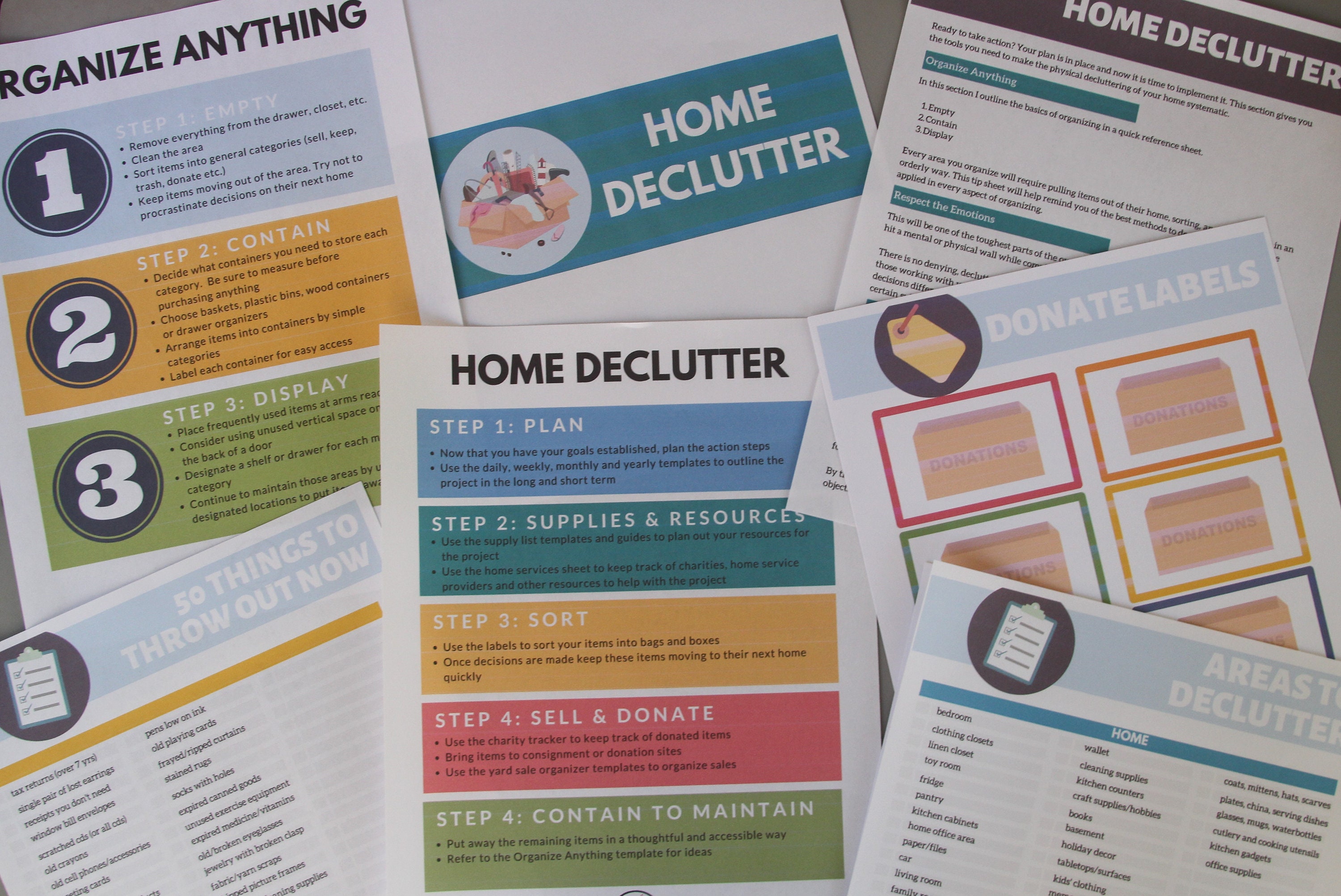 The Life & Home Decluttering Workbook | Decluttering Planner | Home ...