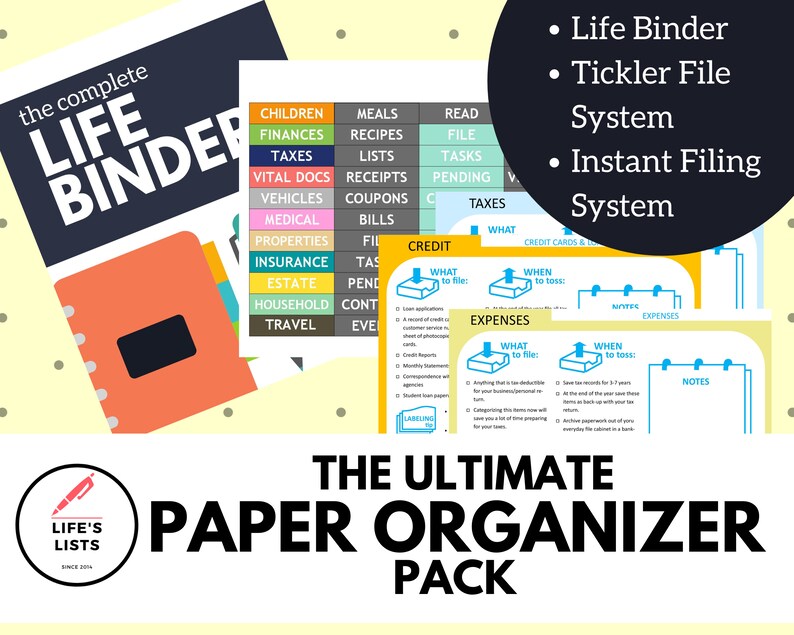 Paper Organization Bundle File System Bundle Paper - Etsy